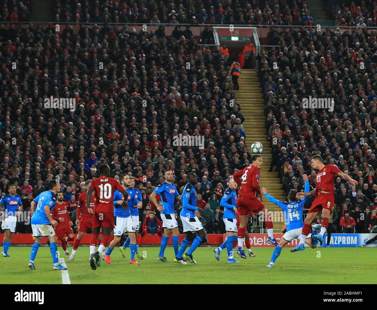 Anfield, Liverpool, Merseyside, UK. 27th Nov, 2019. UEFA Champions ...