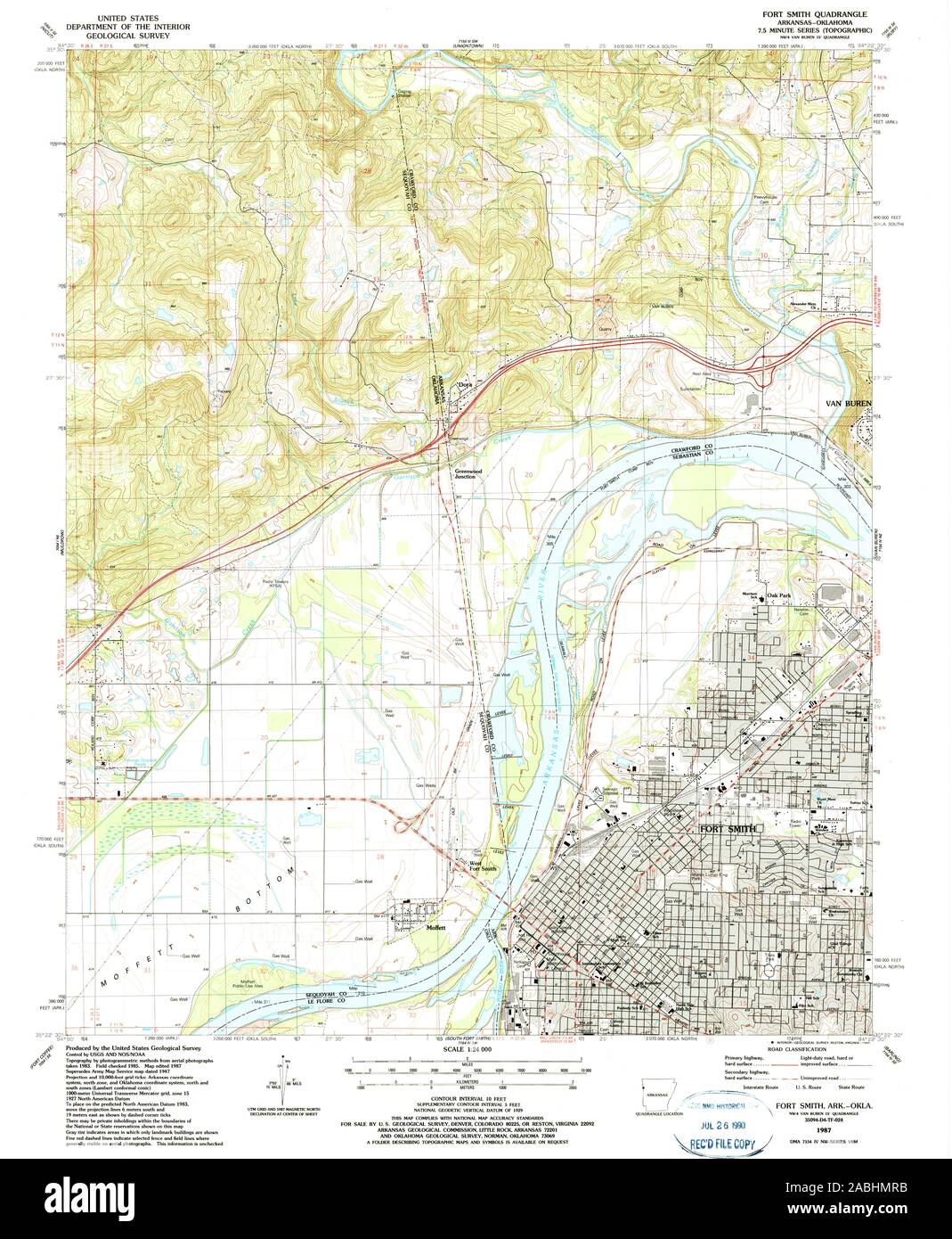 Fort smith oklahoma map hi-res stock photography and images - Alamy
