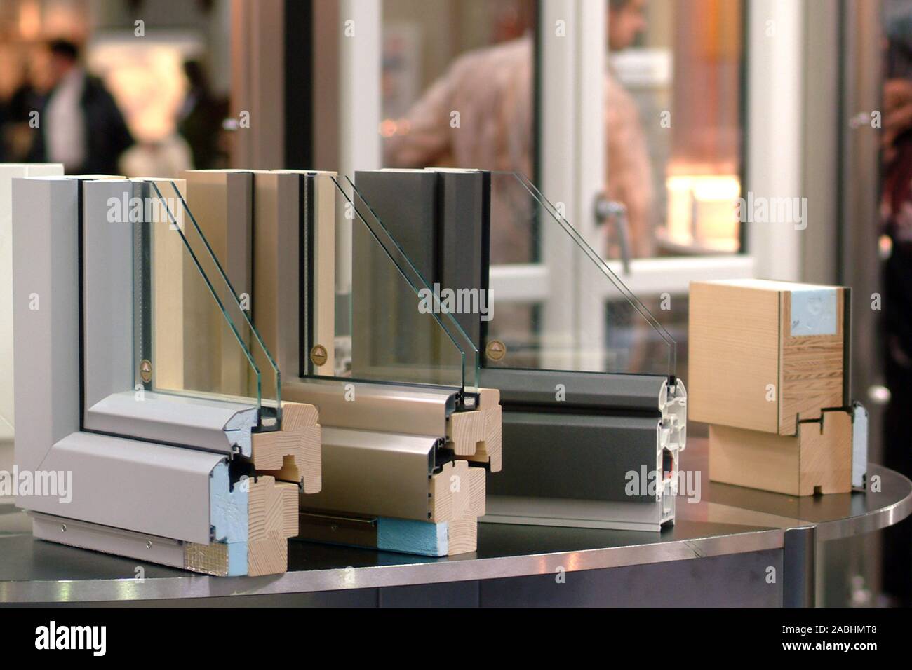 Window frames for thermo-acoustic insulation with double glazing Stock ...