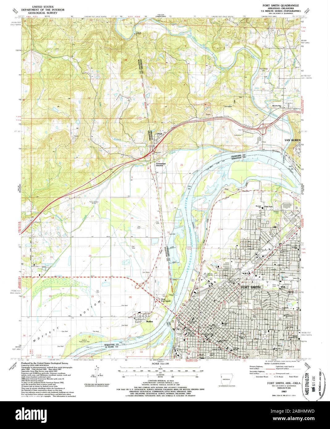 Map of fort smith Cut Out Stock Images & Pictures - Alamy