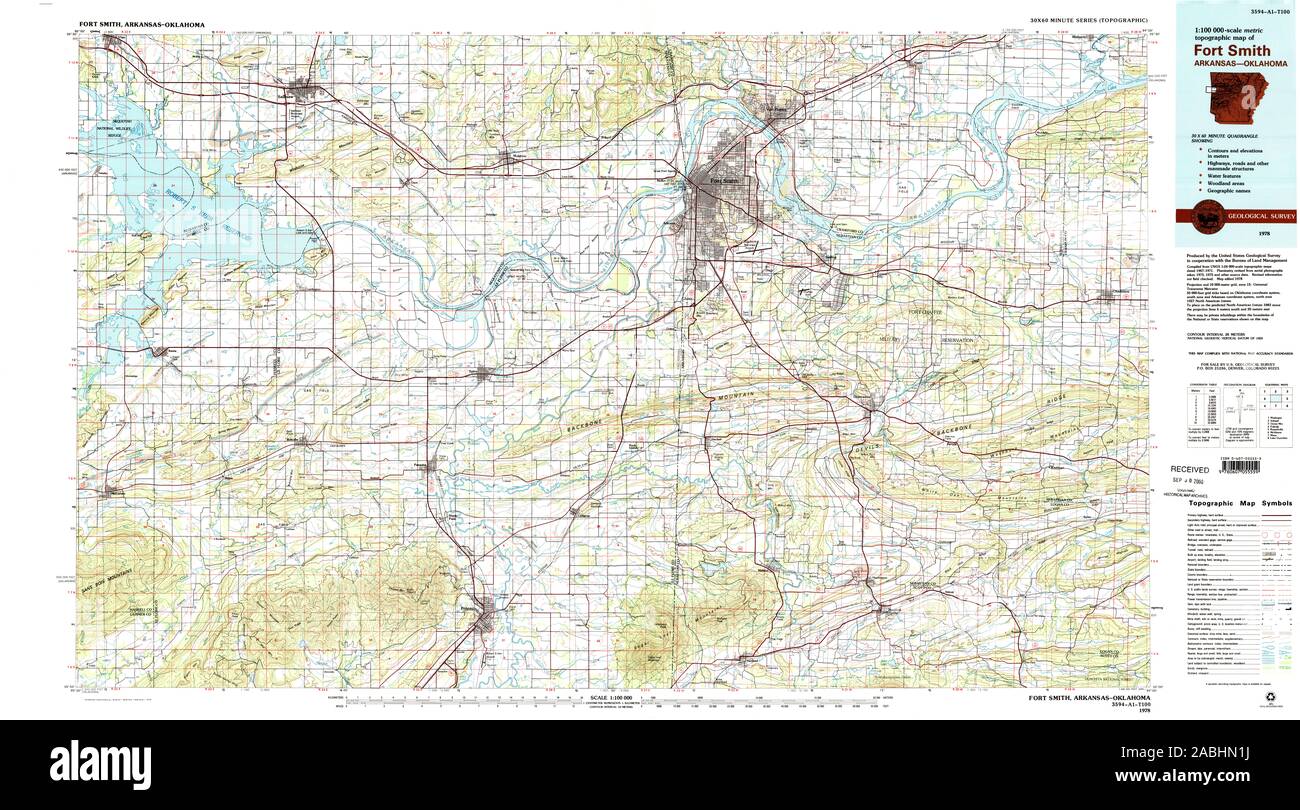 Map of fort smith Cut Out Stock Images & Pictures - Alamy