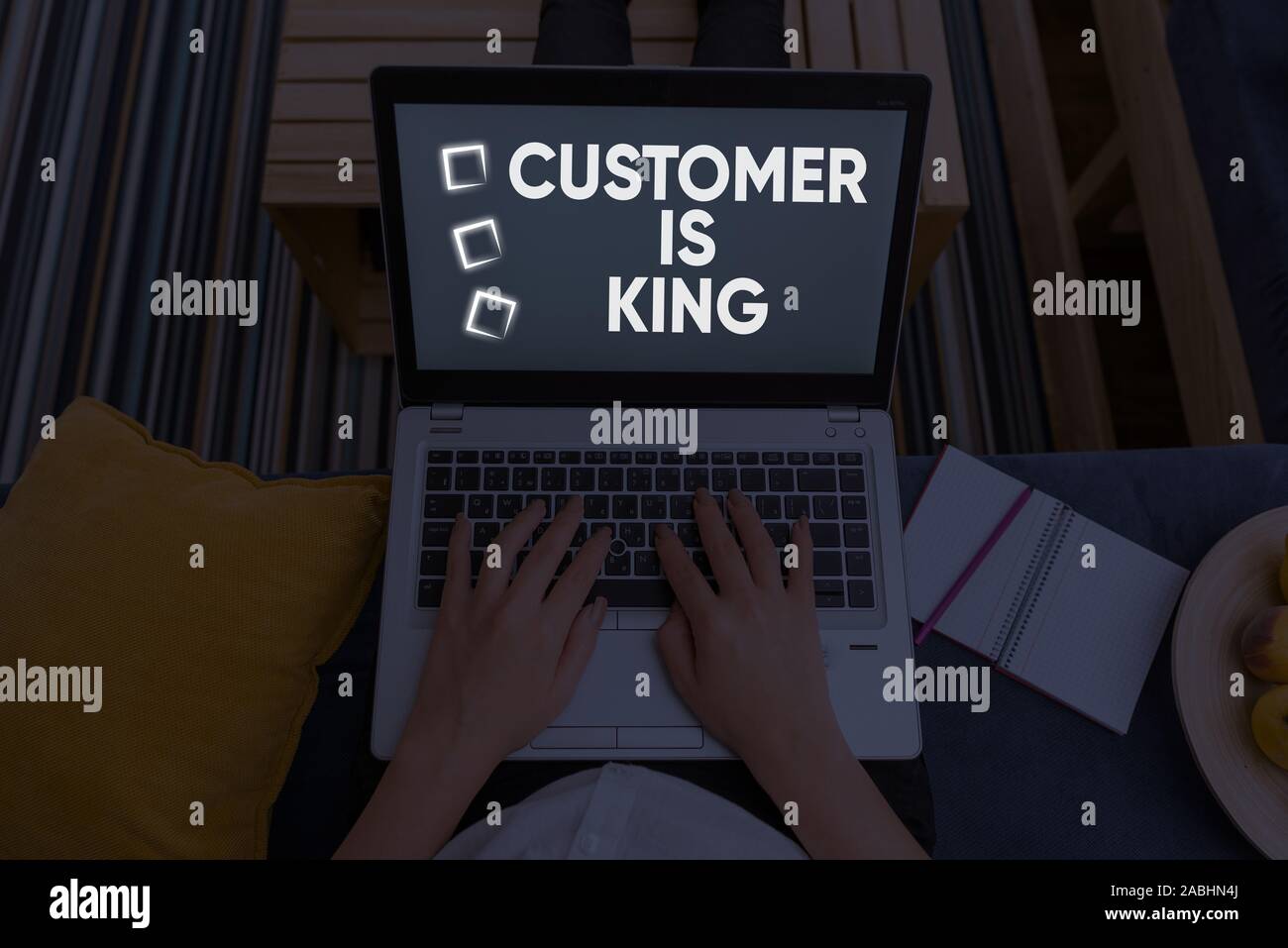 Handwriting text writing Customer Is King. Conceptual photo Serve ...