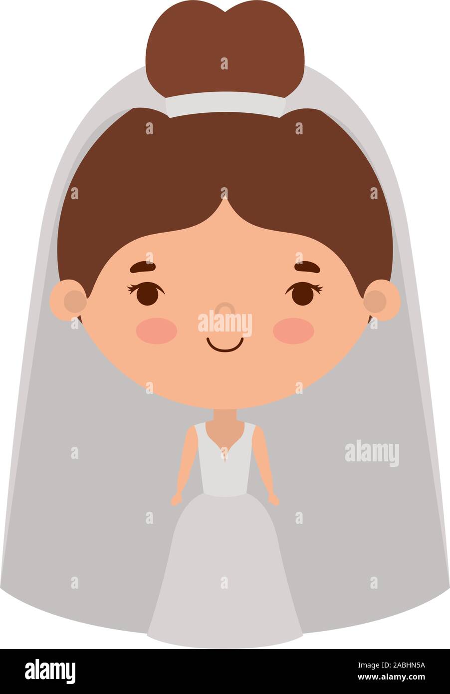 Bride cartoon with wedding dress vector design Stock Vector Image & Art ...