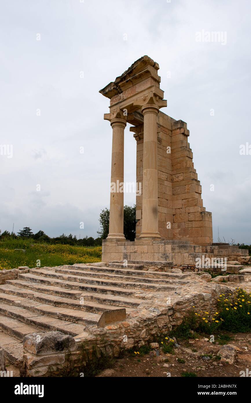 Ancient columns of Apollon Hylates, god of woodland, sanctuary in ...