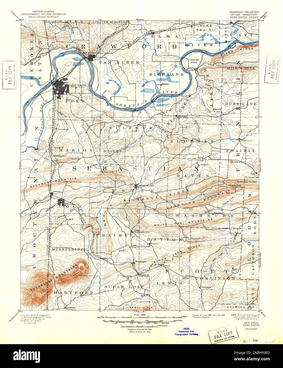 Fort smith oklahoma map hi-res stock photography and images - Alamy
