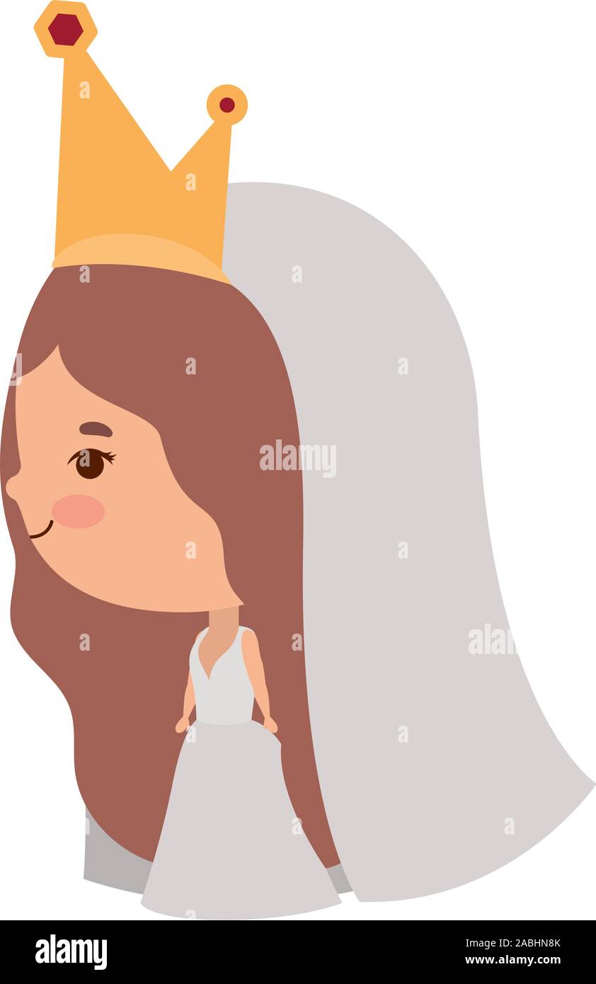 Bride cartoon with wedding dress vector design Stock Vector Image & Art ...