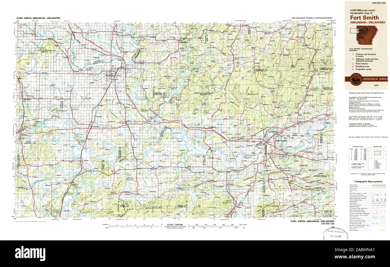 Map of fort smith Cut Out Stock Images & Pictures - Alamy