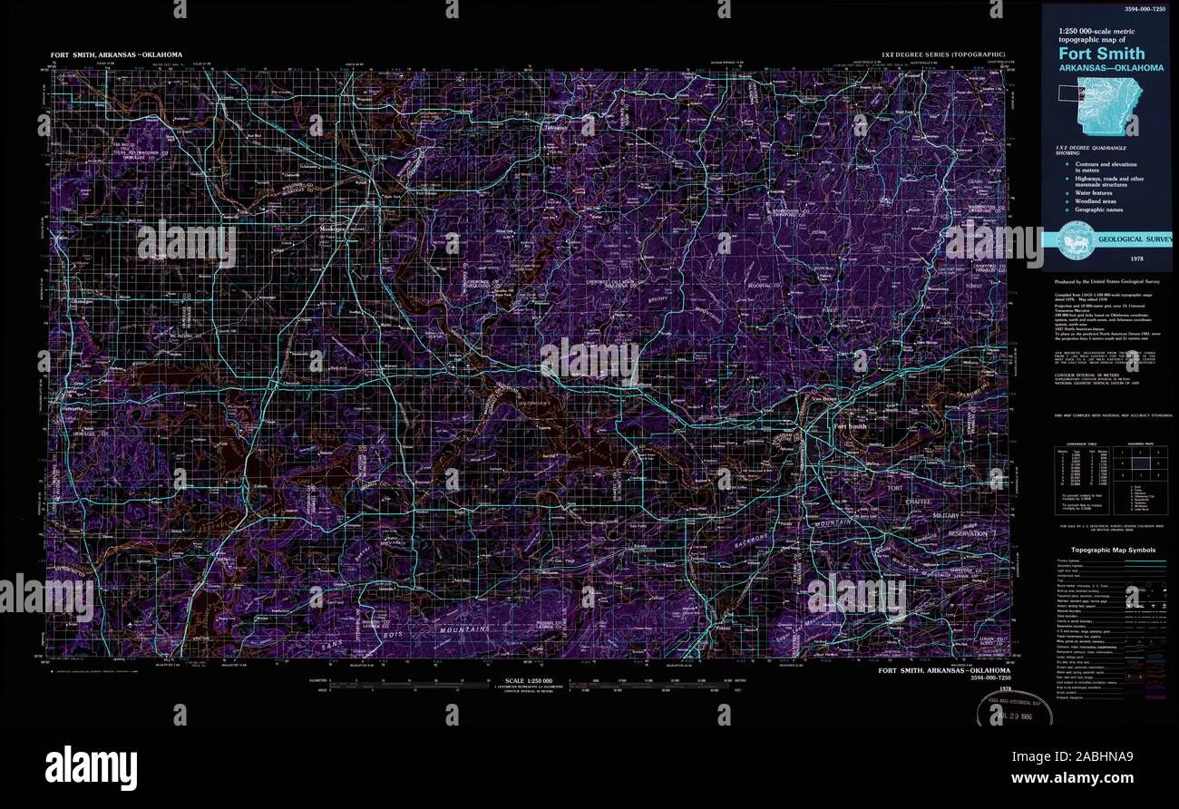 Fort smith oklahoma map hi-res stock photography and images - Alamy