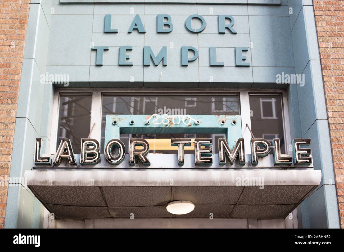 The front of the Labor Temple in Seattle, Washington, USA Stock Photo ...