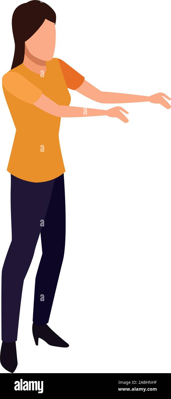 avatar woman with open arms icon Stock Vector Image & Art - Alamy