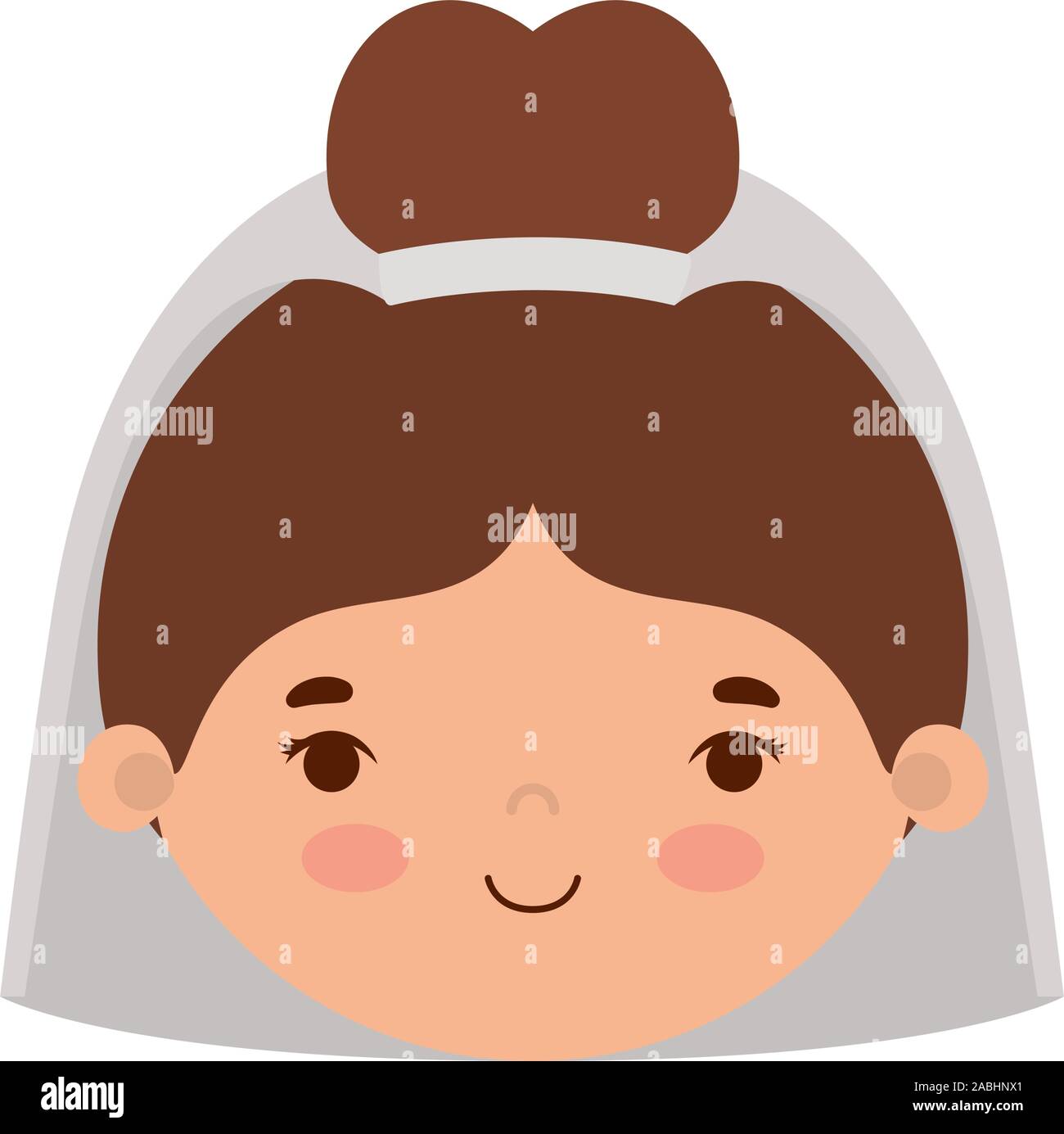 Bride cartoon with wedding veil vector design Stock Vector Image & Art ...