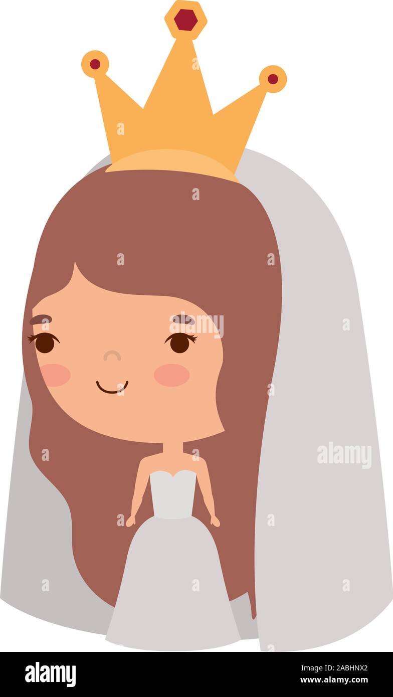 Bride cartoon with wedding dress vector design Stock Vector Image & Art ...