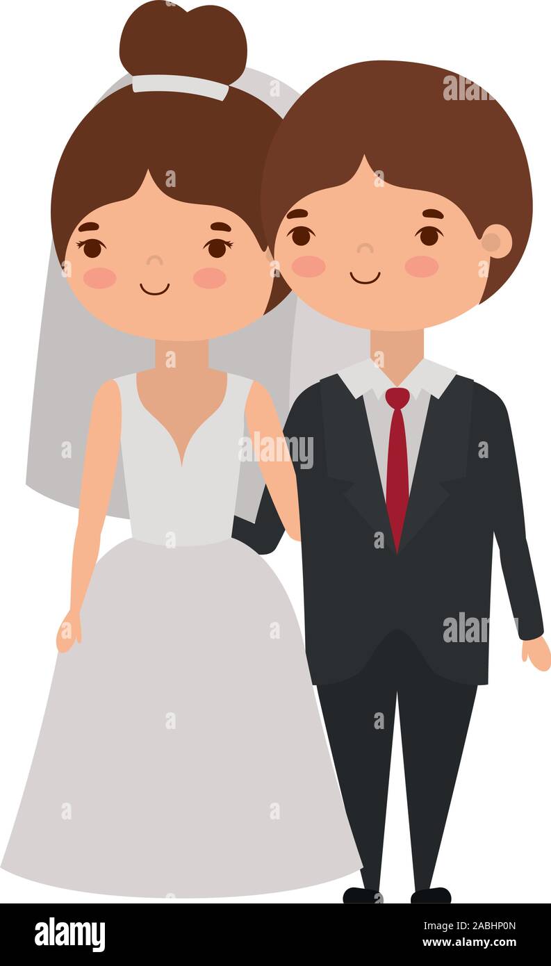 Couple of bride and groom avatar design Stock Vector Image & Art - Alamy