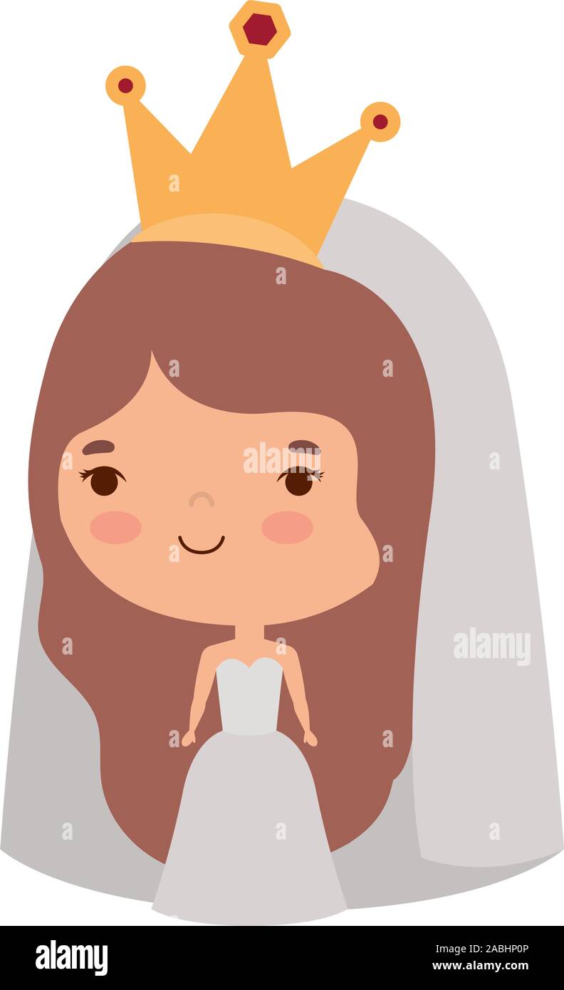 Bride cartoon with wedding dress vector design Stock Vector Image & Art ...