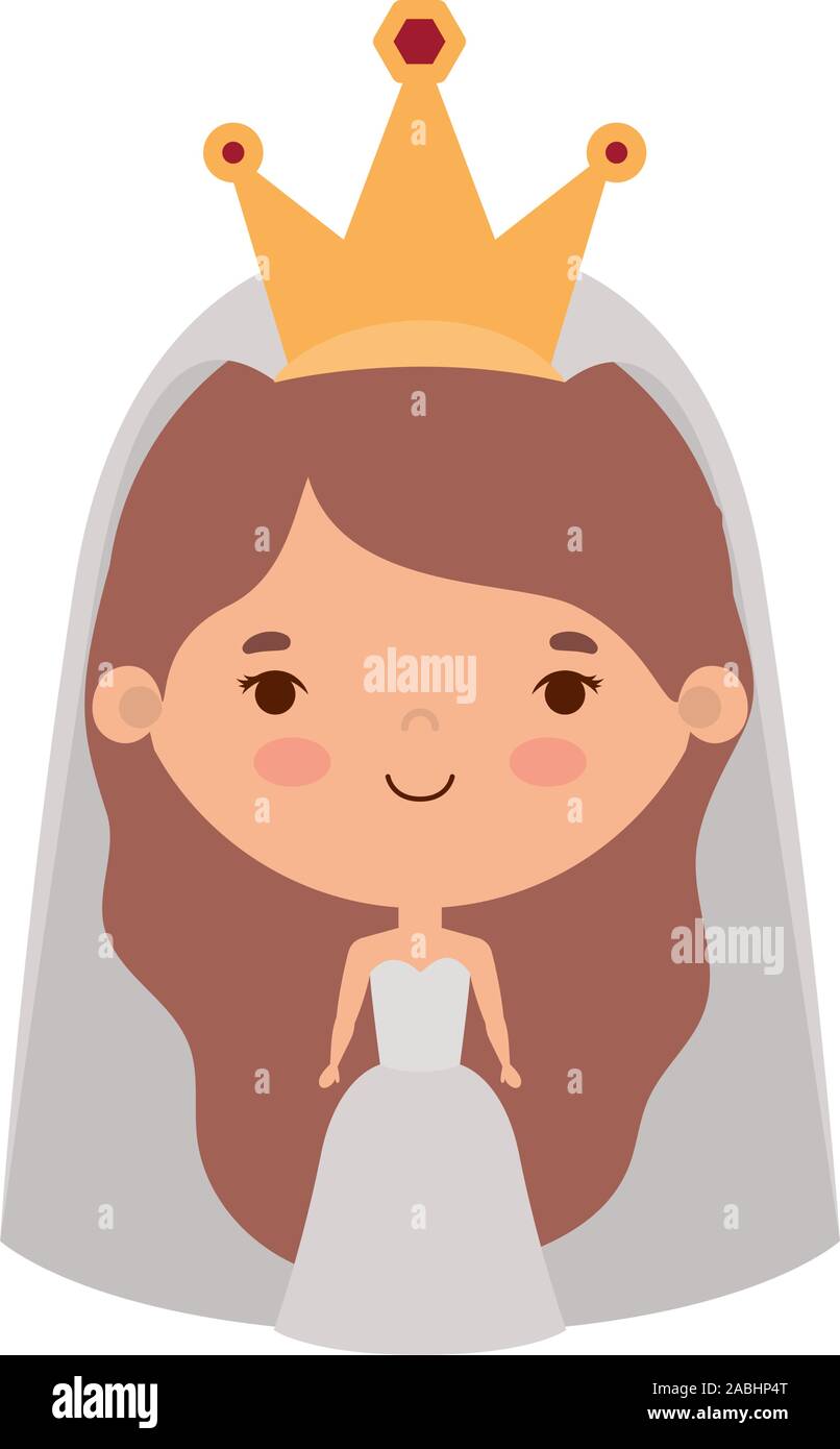 Bride cartoon with wedding dress vector design Stock Vector Image & Art ...