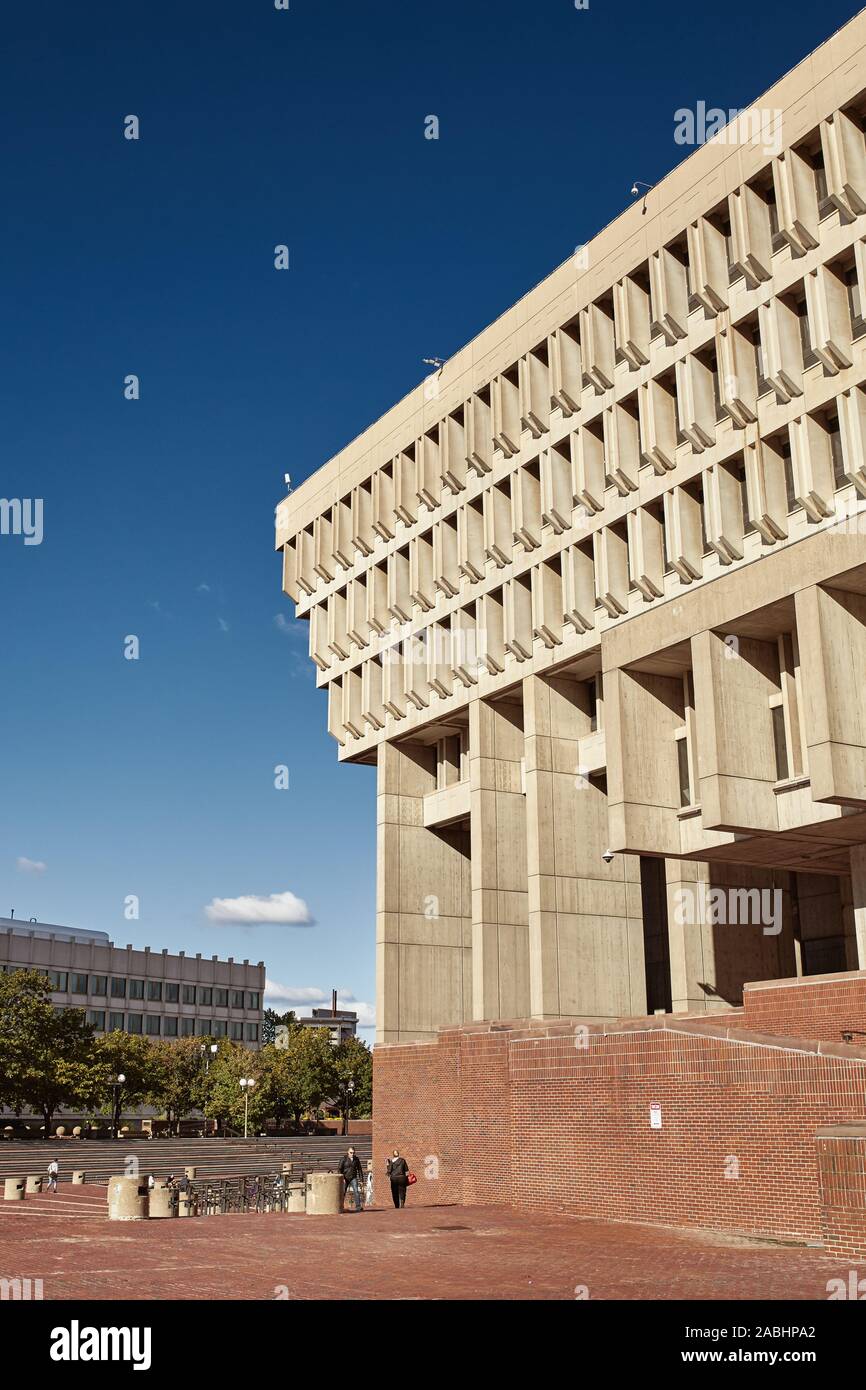 Boston, Massachusetts - October 3rd, 2019: Exterior of Boston City Hall ...