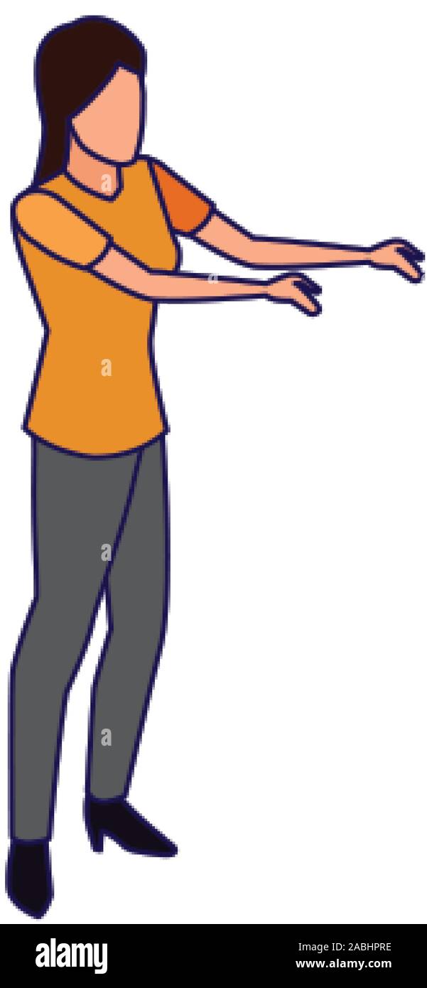 avatar woman with open arms icon Stock Vector Image & Art - Alamy