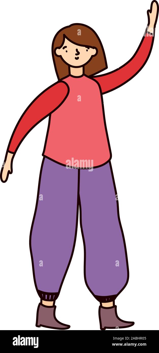 woman with ugly sweater character vector illustration Stock Vector ...