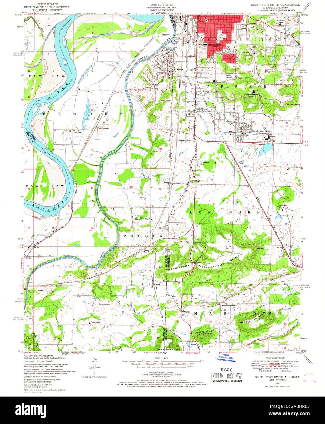 Map of fort smith Cut Out Stock Images & Pictures - Alamy