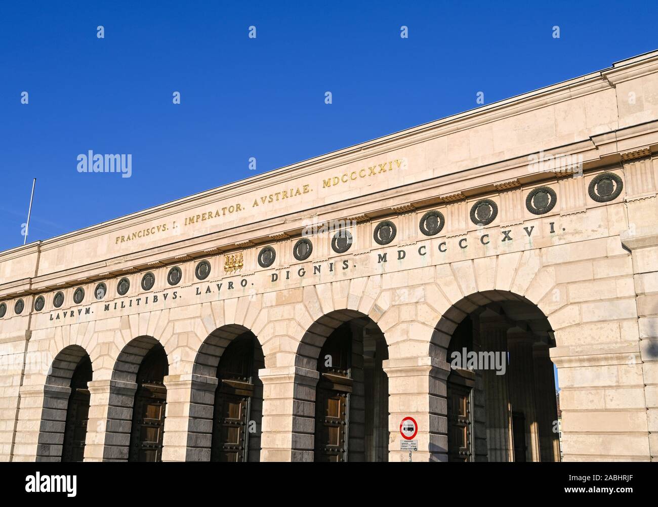 VIENNA, AUSTRIA - NOVEMBER 2019: The Outer Castle Gate, a landmark in ...
