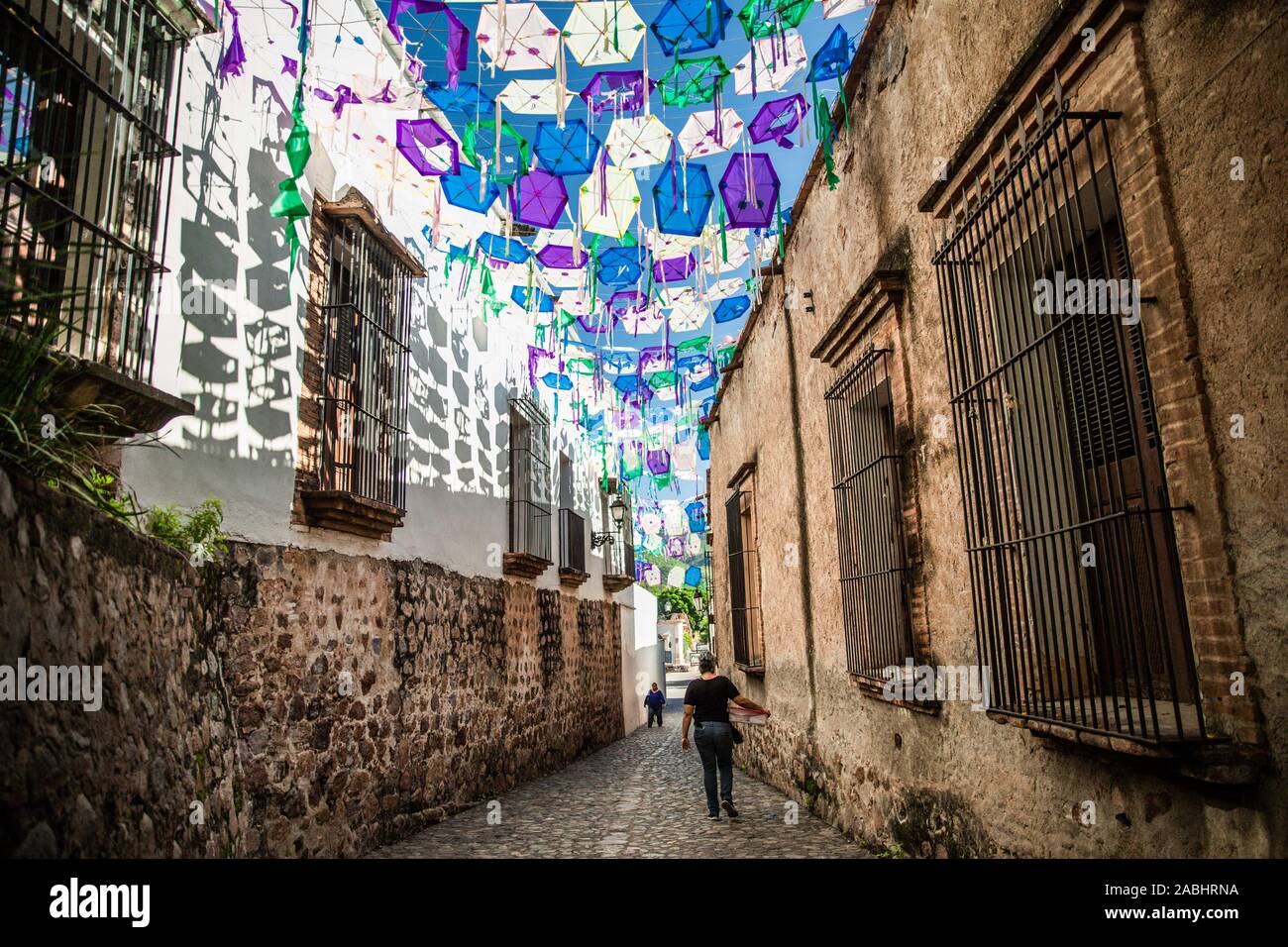 Callejon del Beso in Alamos, Sonora, Mexico. stoned path with ...