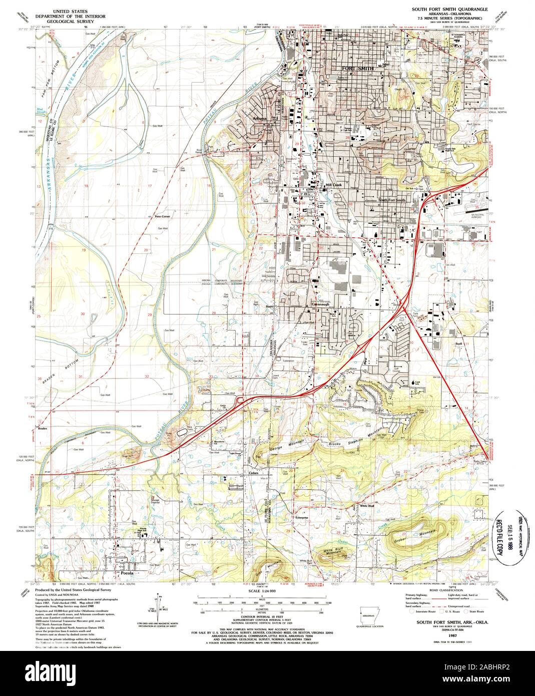 Map of fort smith Cut Out Stock Images & Pictures - Alamy