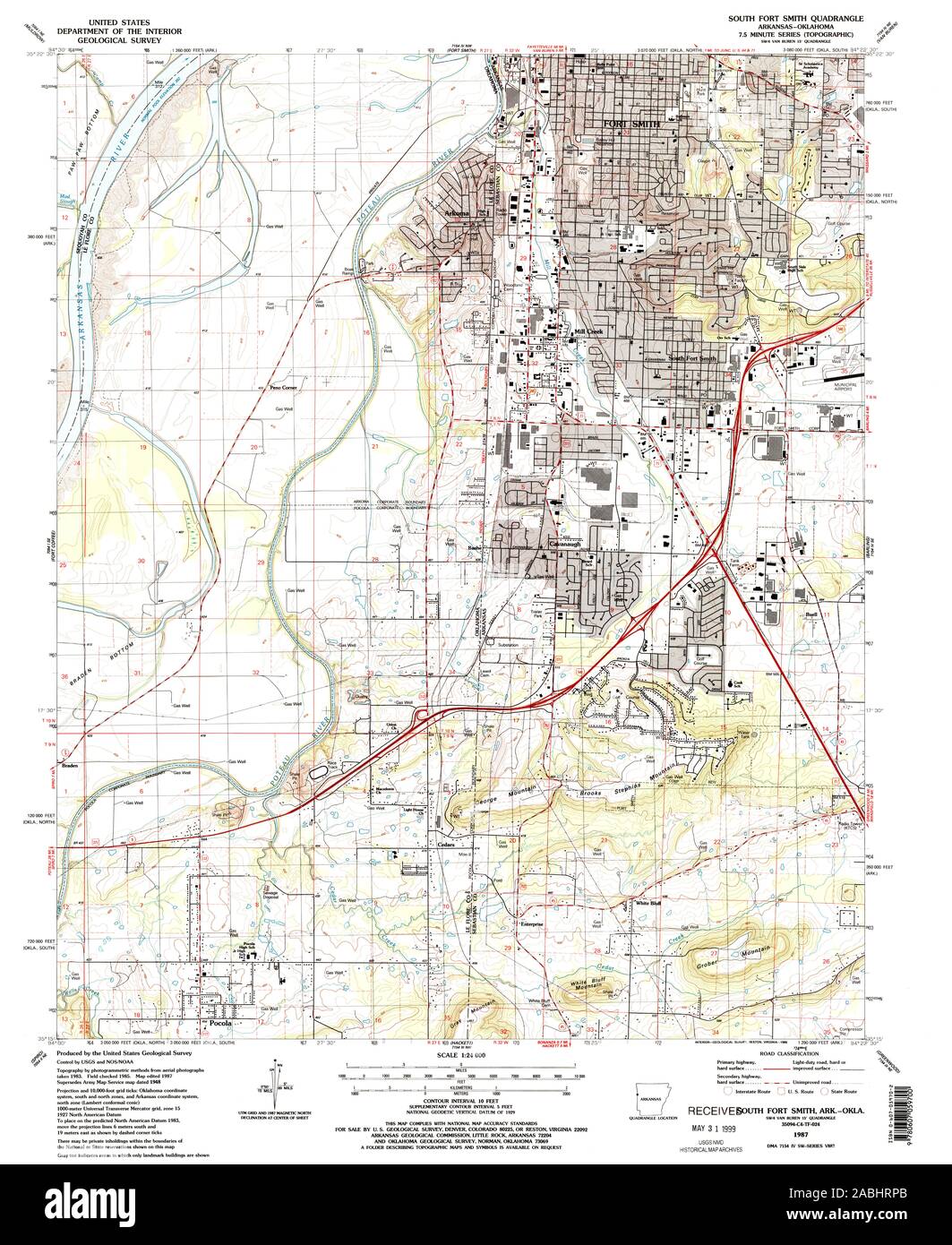 Map of fort smith Cut Out Stock Images & Pictures - Alamy