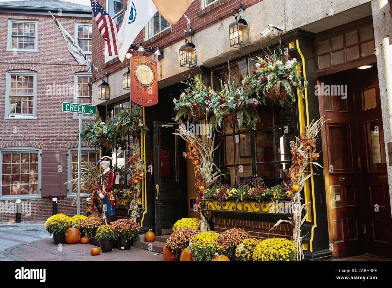 Boston, Massachusetts - October 4th, 2019: Exterior of Green Dragon ...