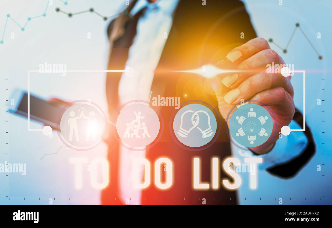 Handwriting text To Do List. Conceptual photo A structure that usualy ...
