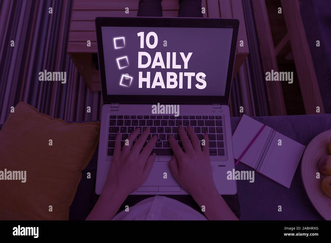 Handwriting text writing 10 Daily Habits. Conceptual photo Healthy ...