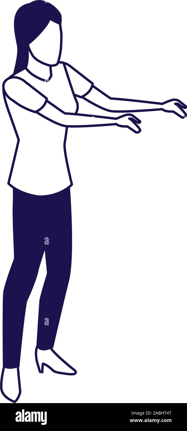 avatar woman with open arms icon Stock Vector Image & Art - Alamy