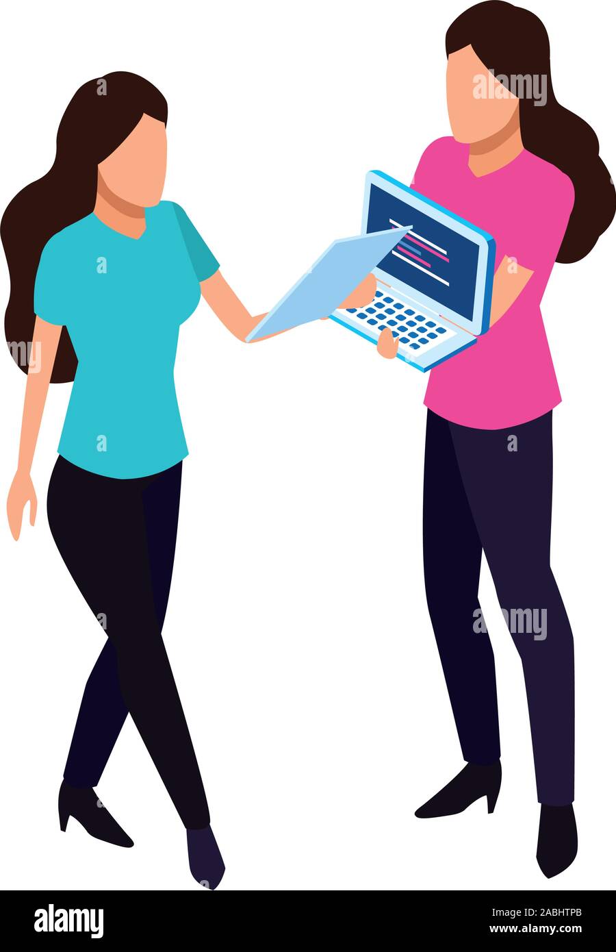 Women laptop expression Stock Vector Images - Alamy