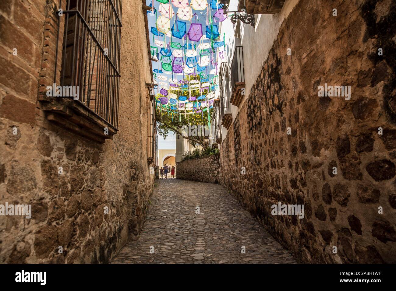 Callejon del Beso in Alamos, Sonora, Mexico. stoned path with ...