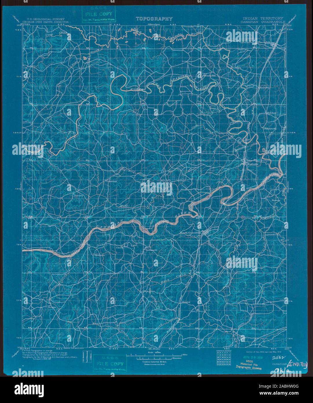 Oklahoma map 1900 hi-res stock photography and images - Alamy