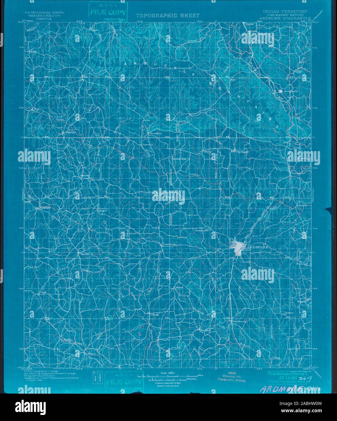 Map of ardmore oklahoma hi-res stock photography and images - Alamy