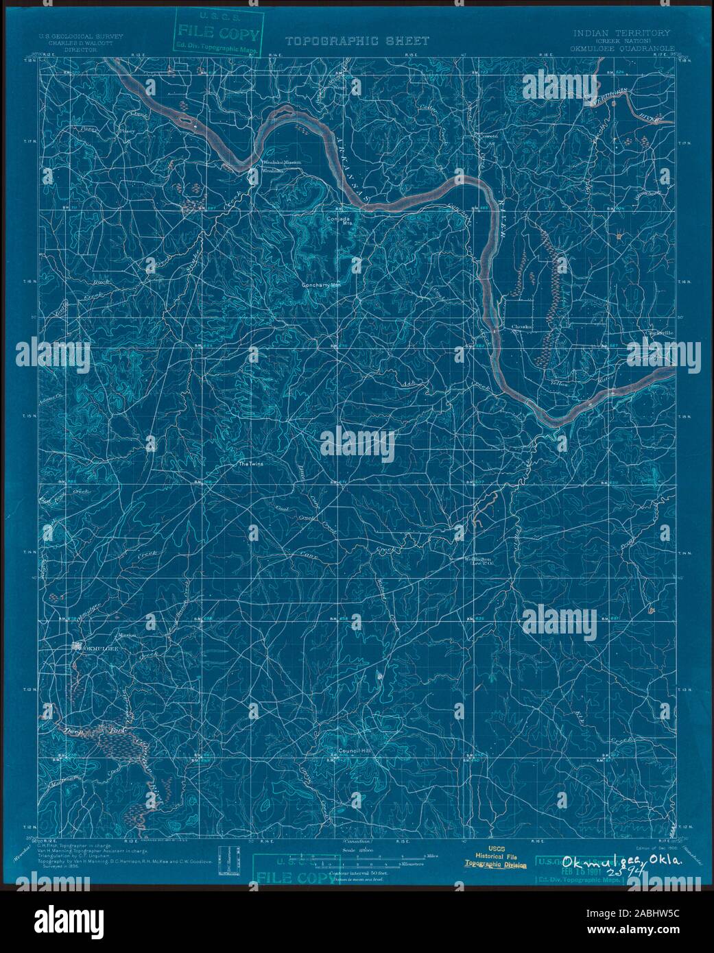 Map of okmulgee hi-res stock photography and images - Alamy