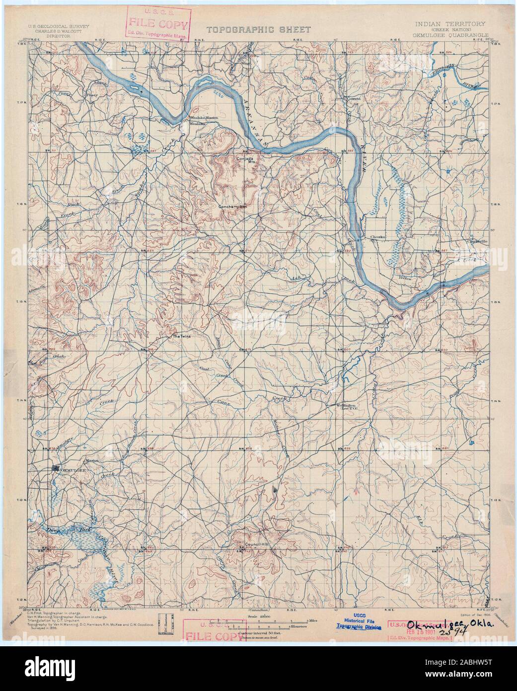 Map of okmulgee oklahoma hi-res stock photography and images - Alamy