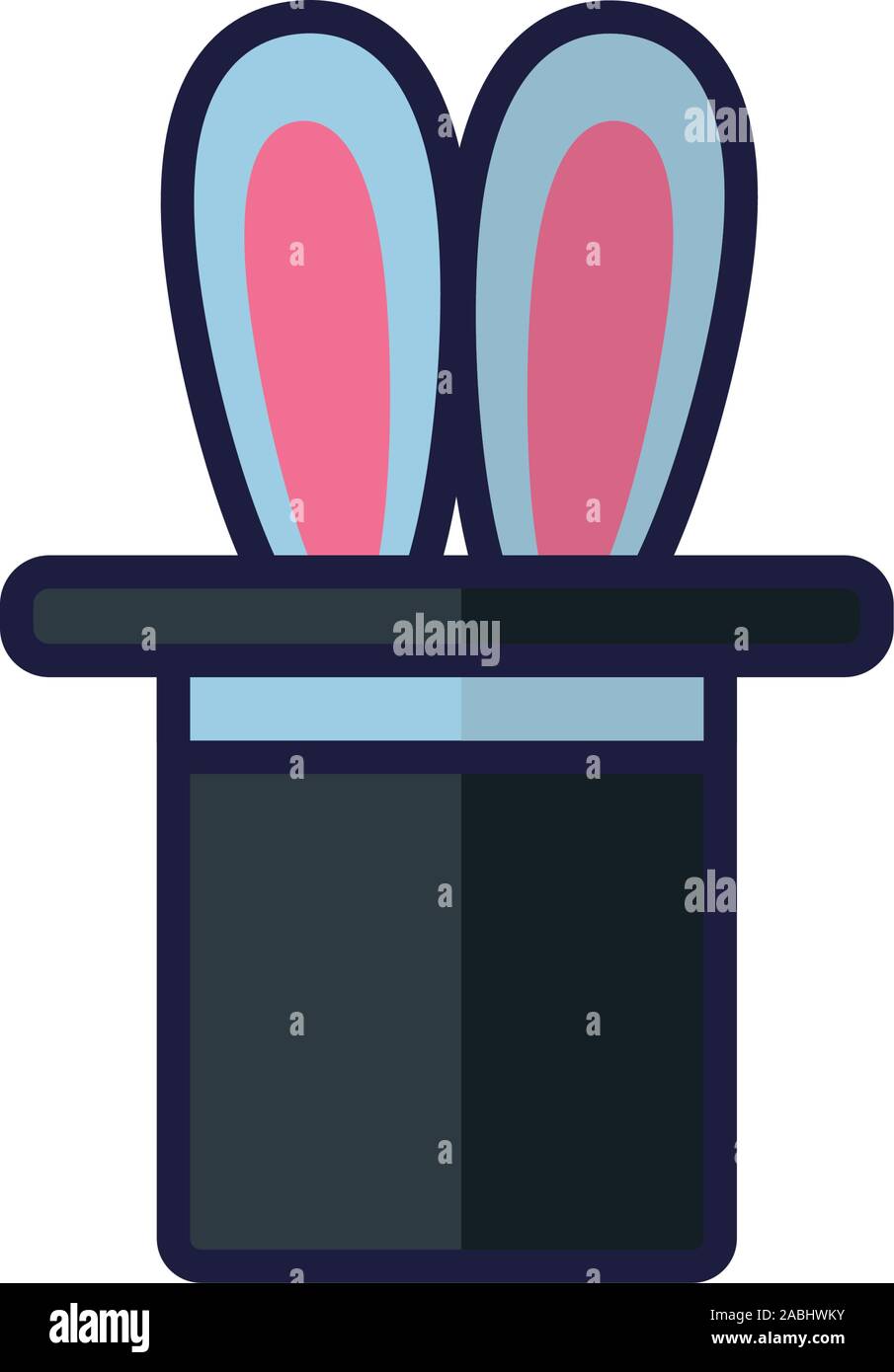 Isolated rabbit inside hat vector design Stock Vector Image & Art - Alamy