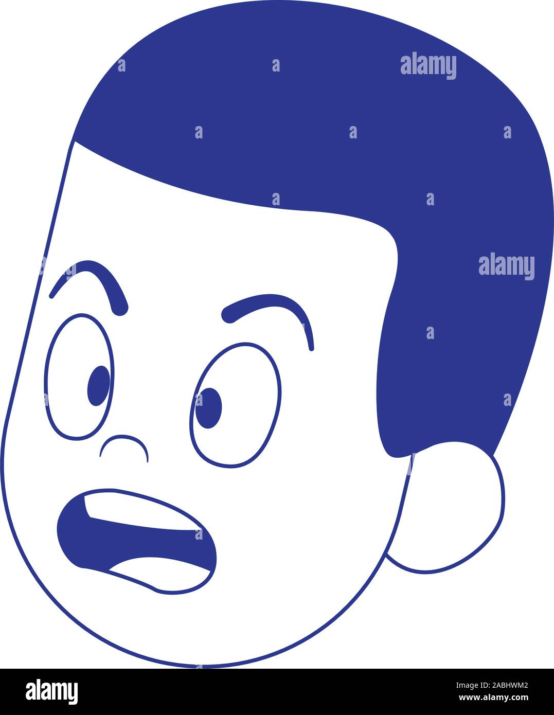 Cartoon Man Scared Stock Vector Images - Alamy