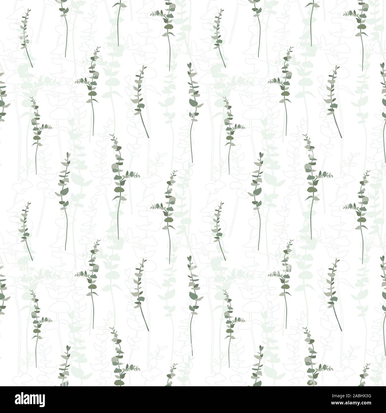 Eucalyptus leaf seamless pattern. design background. Vector ...