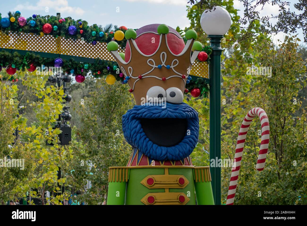 Orlando, Florida . November 22, 2019. Top view of Grover in Sesame ...
