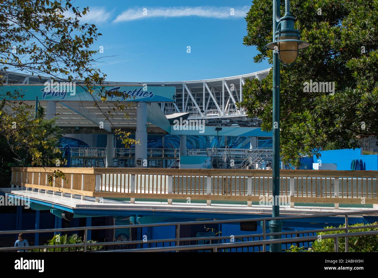 Orlando, Florida . November 22, 2019. Partial view of Shamu Stadium at ...
