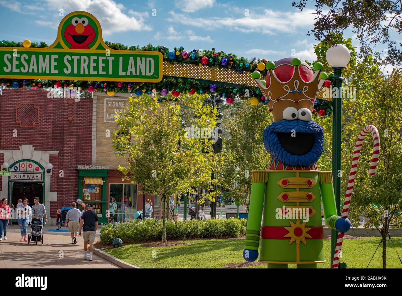 Orlando, Florida . November 22, 2019. Top view of Grover in Sesame ...