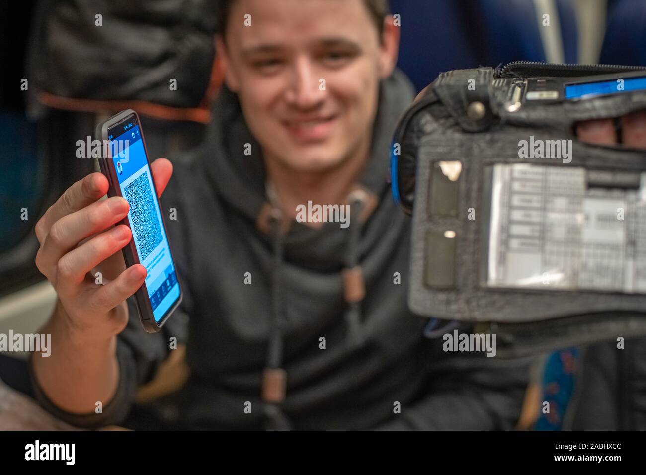 Female train conductor hi-res stock photography and images - Alamy