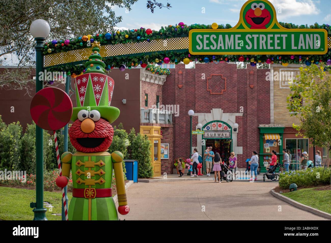Orlando, Florida . November 22, 2019. Top view of Elmo in Sesame Street ...