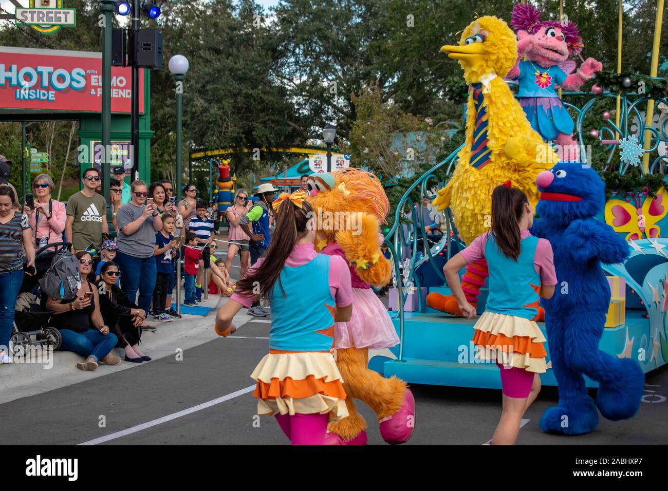 Orlando, Florida. November 22, 2019. Rosita, Grover and Big Bird with ...
