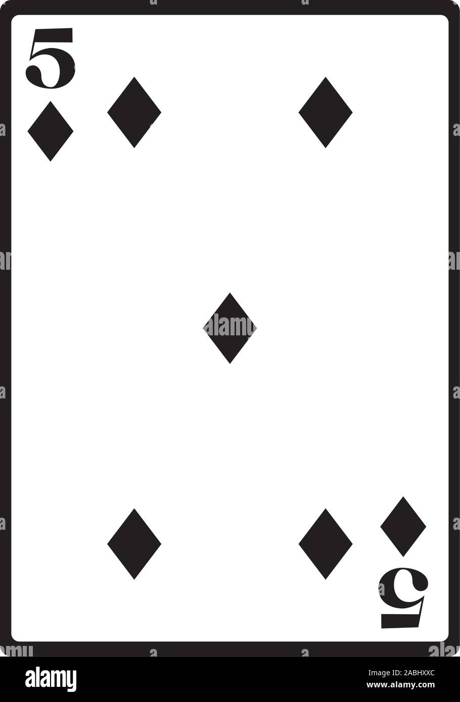 Five of diamonds Black and White Stock Photos & Images - Alamy