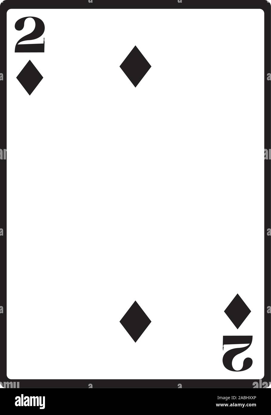 Two of diamonds Black and White Stock Photos & Images - Alamy