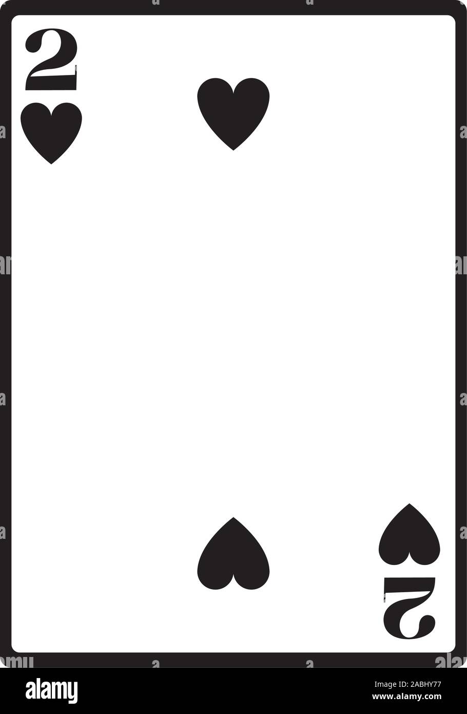 two of of hearts card icon, flat design Stock Vector Image & Art - Alamy