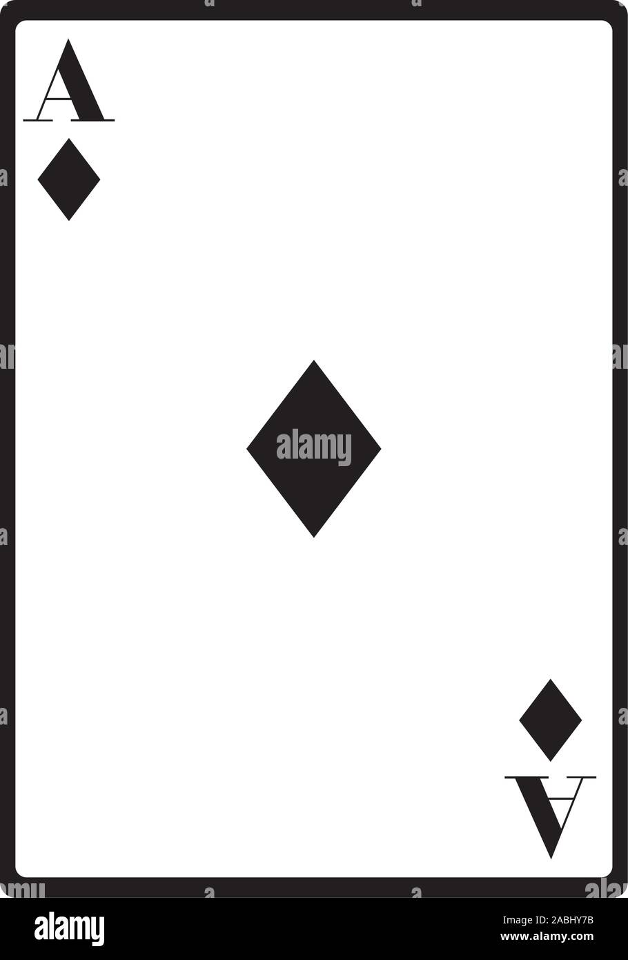 ace of diamonds card icon, flat design Stock Vector Image & Art - Alamy